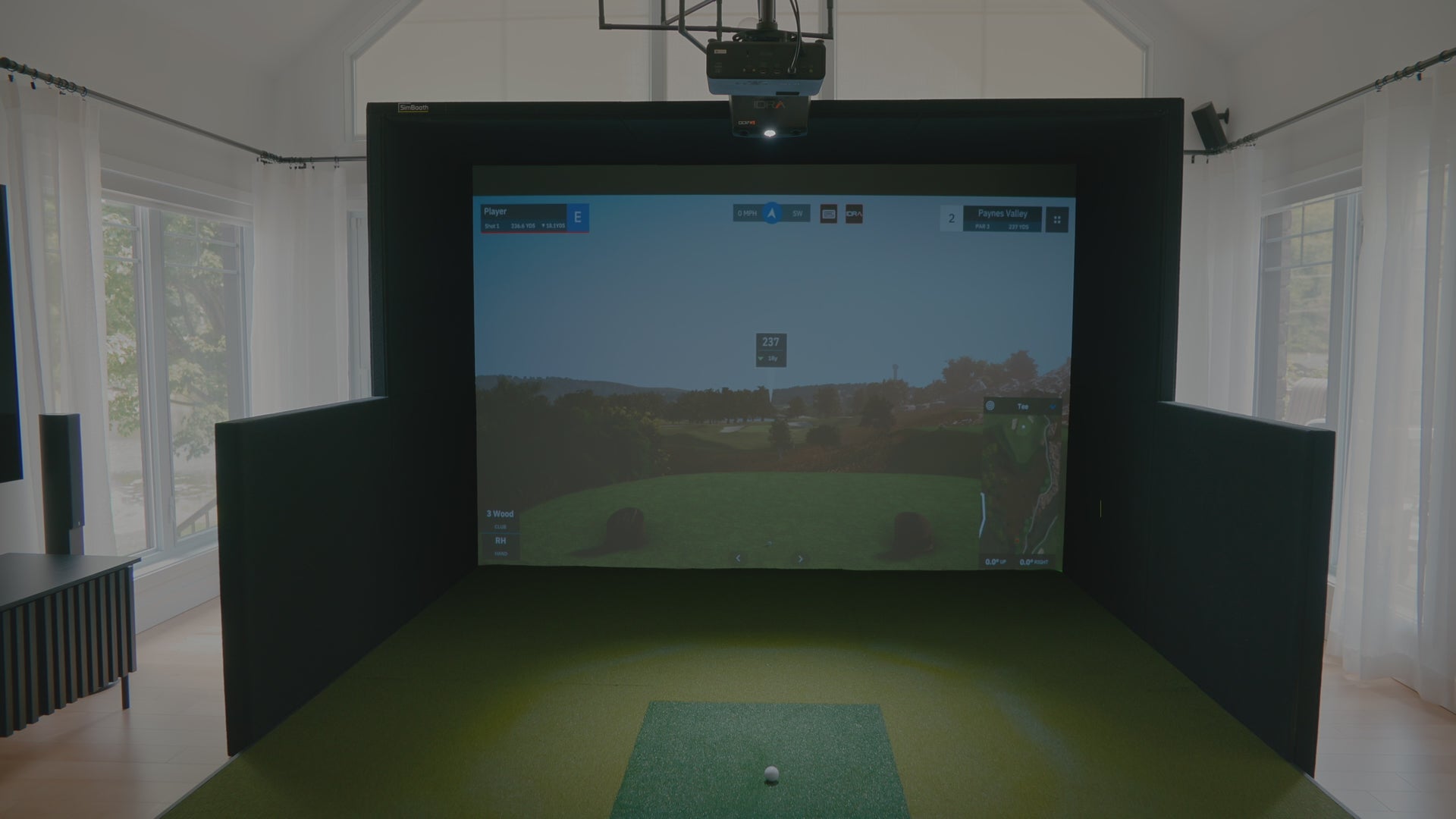 SimBooth Kit 1 Golf Simulator Enclosure with IDRA II Launch Monitor – My Golf Direct